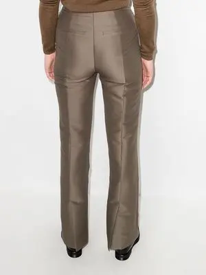 LOW CLASSIC High-rise Slim-fit Trousers - Green