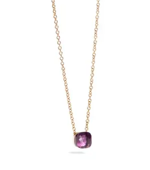 Pomellato Rose Gold Nudo Pendant Necklace - Purple