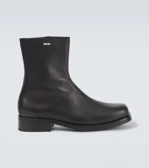 Our Legacy Camion Leather Ankle Boots - Black