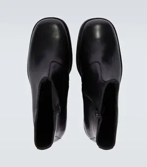 Our Legacy Camion Leather Ankle Boots - Black