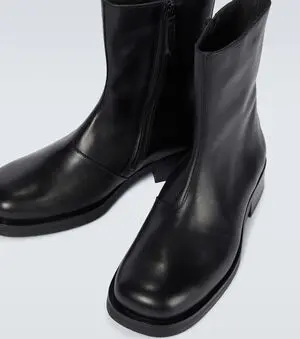 Our Legacy Camion Leather Ankle Boots - Black