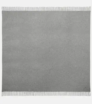 Loro Piana Unito Fringed Cashmere Blanket - Grey