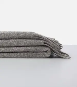 Loro Piana Unito Fringed Cashmere Blanket - Grey