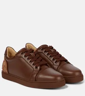 CHRISTIAN LOUBOUTIN Vieira Calf Leather Sneakers - Brown