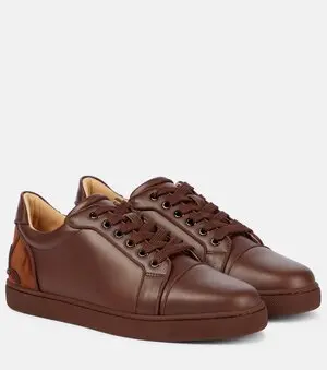 CHRISTIAN LOUBOUTIN Vieira Calf Leather Sneakers - Brown