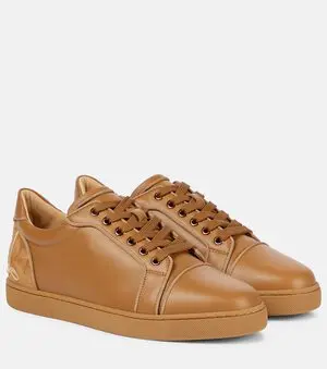 CHRISTIAN LOUBOUTIN Vieira Calf Leather Sneakers - Brown