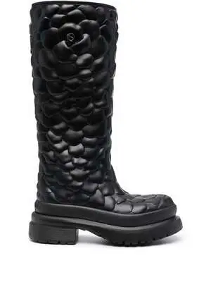 Valentino Garavani Atelier Floral Rain Boots - Black