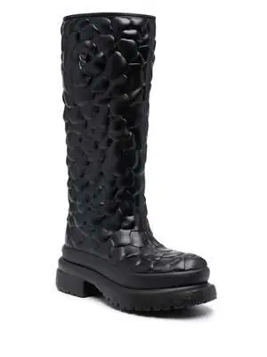 Valentino Garavani Atelier Floral Rain Boots - Black