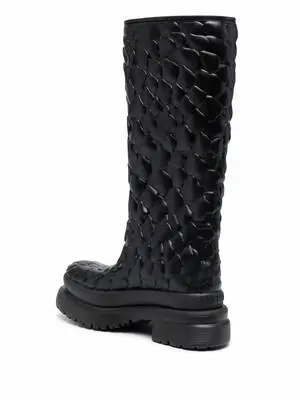Valentino Garavani Atelier Floral Rain Boots - Black
