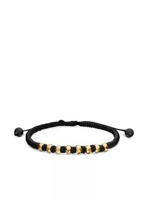 David Yurman 18kt Yellow Gold Fortune Woven Bracelet - Black