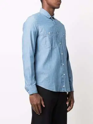Aspesi Denim Button-down Shirt - Blue