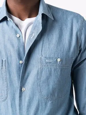 Aspesi Denim Button-down Shirt - Blue