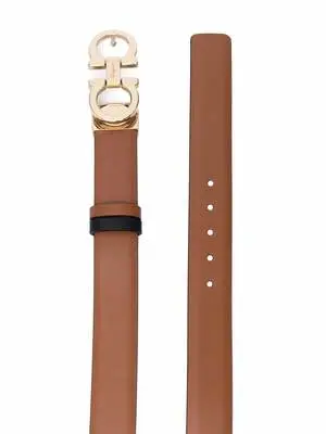 FERRAGAMO Gancini Buckle Reversible Belt - Brown