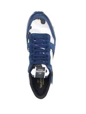 Valentino Garavani Rockrunner Low-top Sneakers - Blue