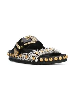 Fausto Puglisi Beaded Studded Sandals