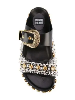 Fausto Puglisi Beaded Studded Sandals