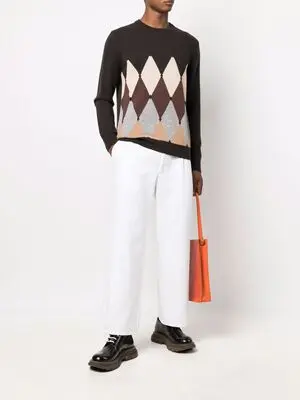 BALLANTYNE Argyle-pattern Cashmere Sweater