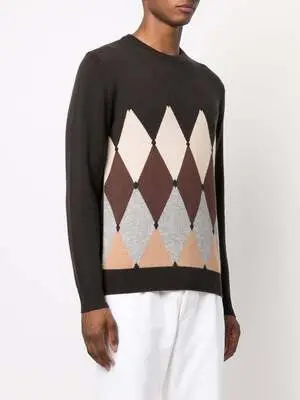 BALLANTYNE Argyle-pattern Cashmere Sweater