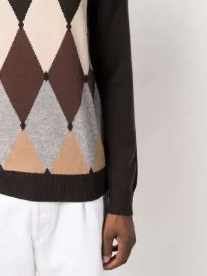 BALLANTYNE Argyle-pattern Cashmere Sweater
