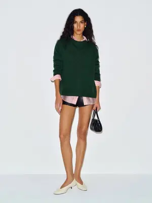 REFORMATION Cashmere Boyfriend Sweater - Green