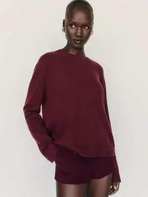 REFORMATION Cashmere Boyfriend Sweater - Red