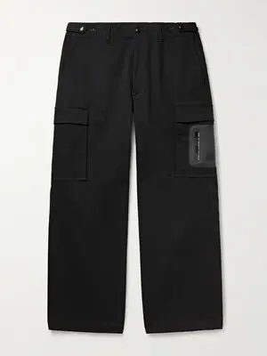 Moncler Cotton-blend Twill Cargo Trousers - Black
