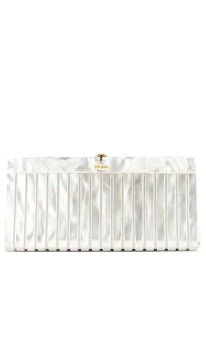 Cult Gaia Iris Clutch In White