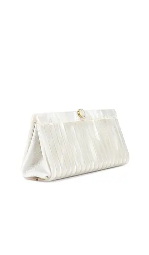 Cult Gaia Iris Clutch In White