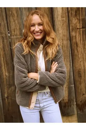 Faherty Brand Ashbury Sherpa Jacket Gargoyle