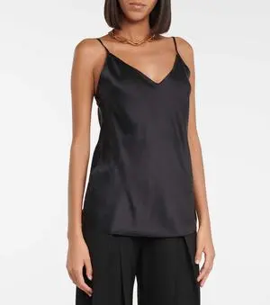 Max Mara Lucca Satin Camisole - Black