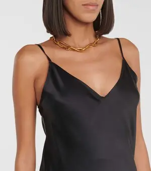 Max Mara Lucca Satin Camisole - Black