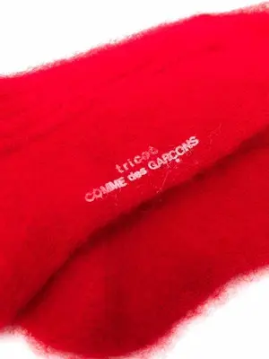COMME DES GARÇONS TRICOT Textu Logo-embroide Socks