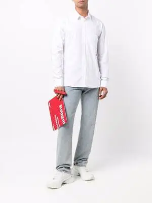 Balmain Embroidered-logo Cotton Shirt