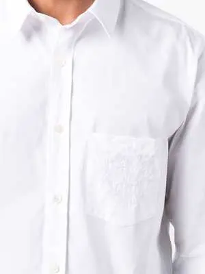 Balmain Embroidered-logo Cotton Shirt