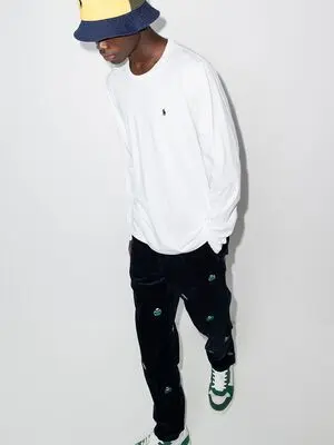 Polo Ralph Lauren Logo-embroidered Long-sleeve T-shirt - White