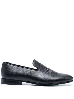 BILLIONAIRE Pebbled Leather Loafers