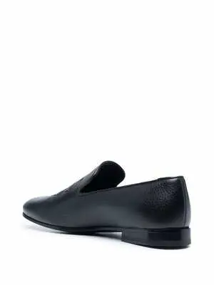 BILLIONAIRE Pebbled Leather Loafers