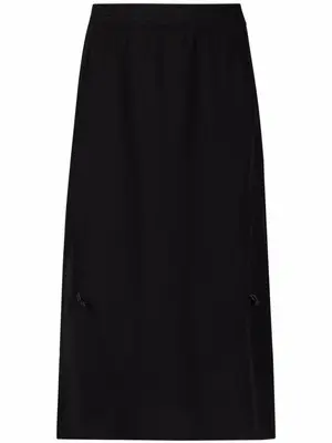Alexander McQueen Shift Silk Midi Skirt