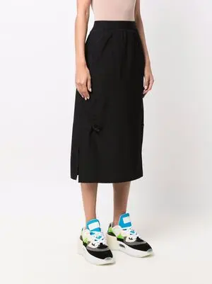 Alexander McQueen Shift Silk Midi Skirt