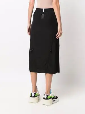 Alexander McQueen Shift Silk Midi Skirt