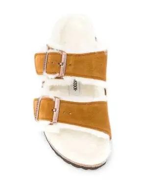 BIRKENSTOCK Shearling Sandals - Brown