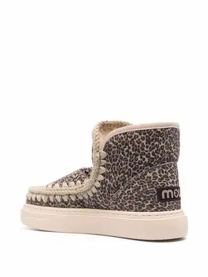 Mou Leopard-print Shearling Lined Boots