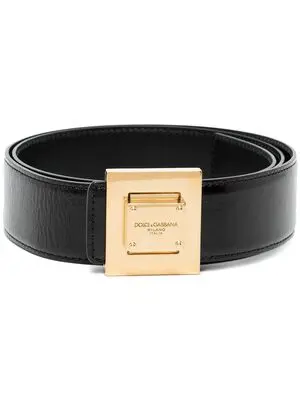 Dolce & Gabbana Square Buckle Belt - Black