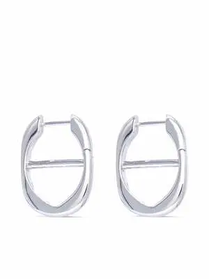 CAPSULE ELEVEN Chain Hoop Earrings - Silver