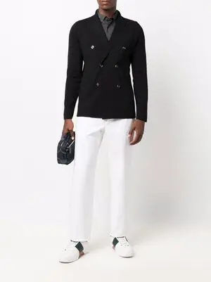 DELL'OGLIO Double-breasted Merino Wool Blazer
