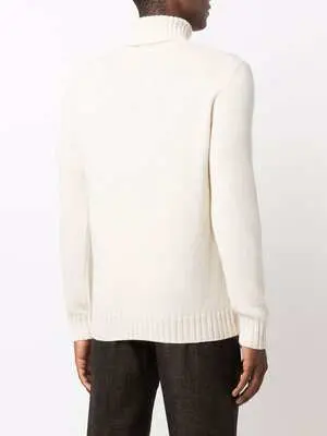 DELL'OGLIO Roll-neck Cashmere Jumper - Neutrals