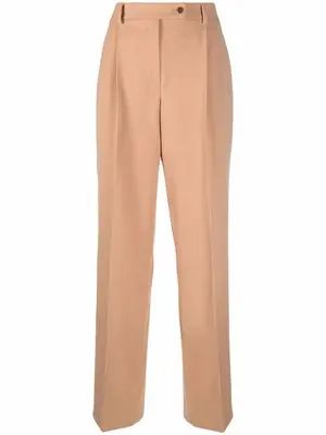 Alberta Ferretti High-waisted Straight-leg Trousers