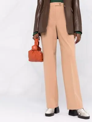 Alberta Ferretti High-waisted Straight-leg Trousers