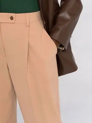 Alberta Ferretti High-waisted Straight-leg Trousers