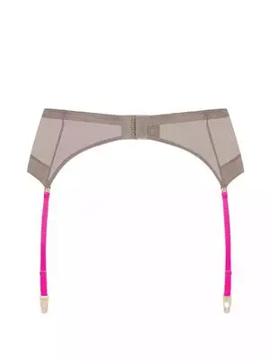 MAISON CLOSE Corps À Corps Mesh Garter Belt - Brown